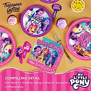 Treasures Gifted Officially Licensed My Little Pony Birthday Banner - My Little Pony Happy Birthday Banner - My Little Pony Birthday Party Supplies - My Little Pony Party Decorations for Walls