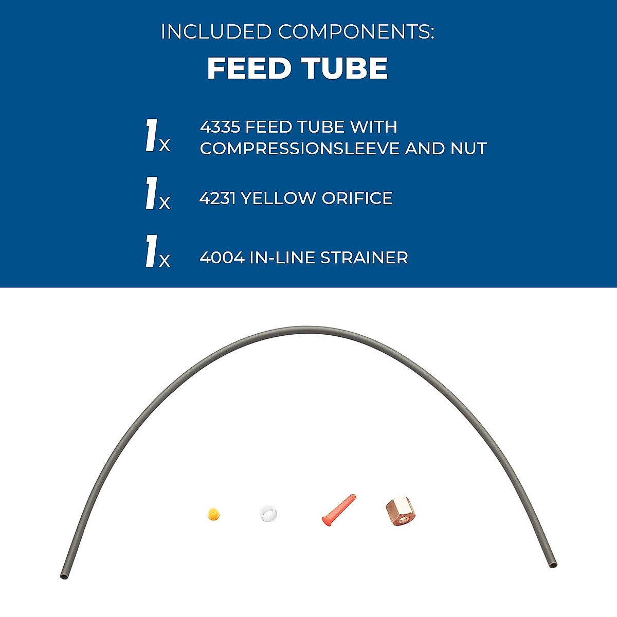 4335 Feed Tube with Sleeve for Aprilaire Humidifiers 400, 400A, 400M, 500, 500A, 500M, 600, 600A 600M,Includes #4004 in-Line Strainer #4231 Yellow Orifice,Humidifier Parts & Accessories