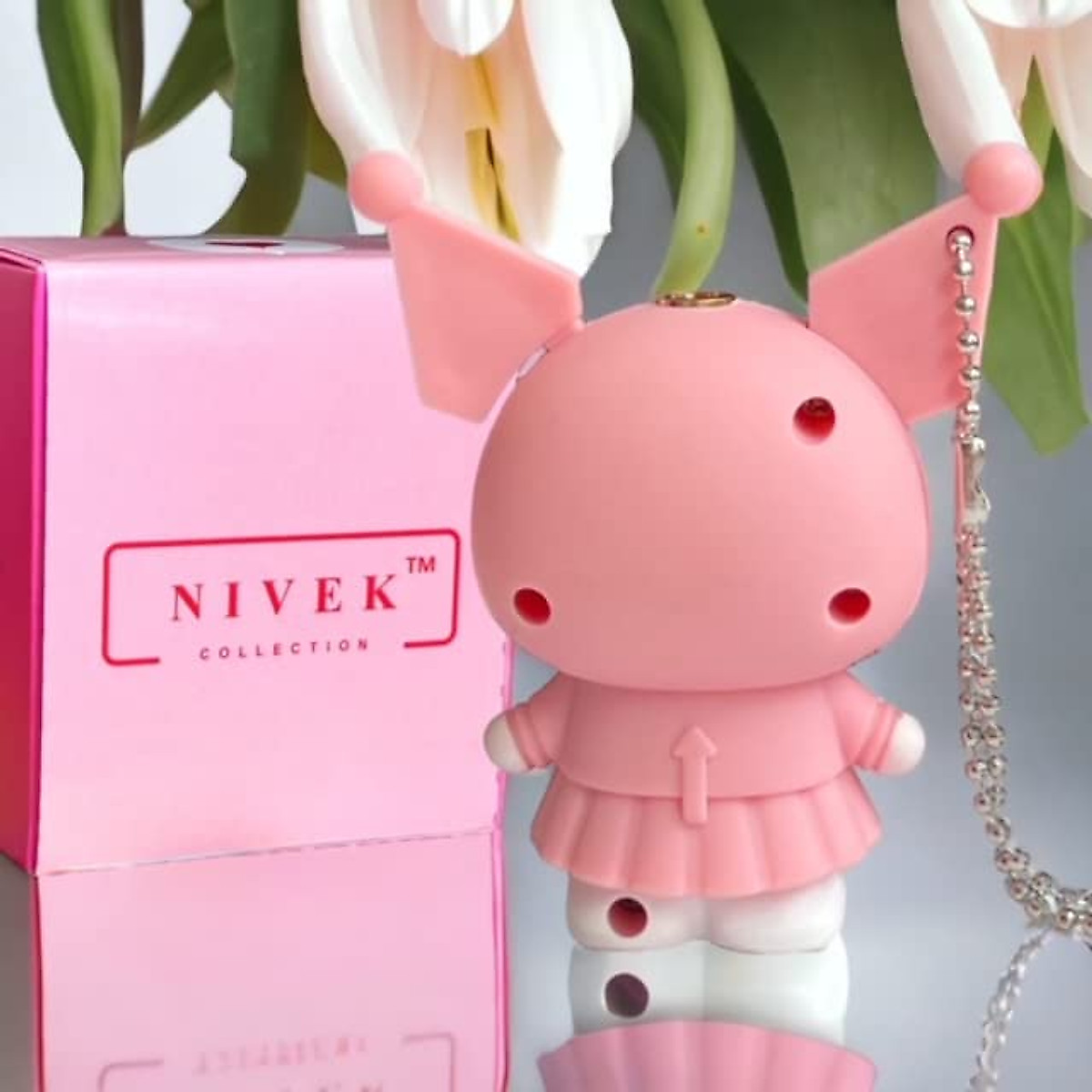 NIVEK Kuromi Y2K Lighter Flame 3D Japanese Chain Necklace Jester Kawaii Cool Lighters (Pink)