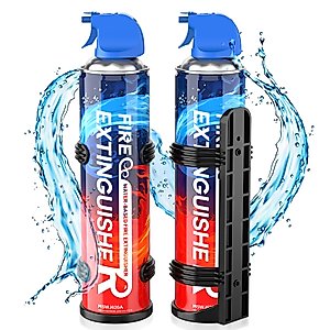 Fire Extinguisher, 6 in 1 Fire Extinguishers for the House, 680ml Portable Small Fire Extinguisher with Mount Bracket, A, B, C, K, Type Fire Spray for Kitchen, Truck, Car, Boat, Camping - 2 Pack