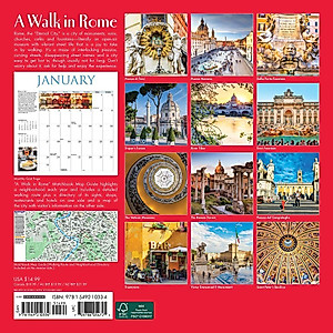 A Walk in Rome 2021 Wall Calendar