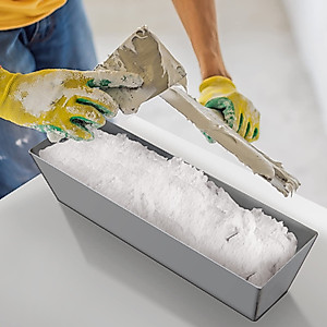 Drywall Pan Mud, 12” Stainless Steel Watertight Reinforced Mud Pan, Tapered Sides, Drywall Tool Tray Bucket