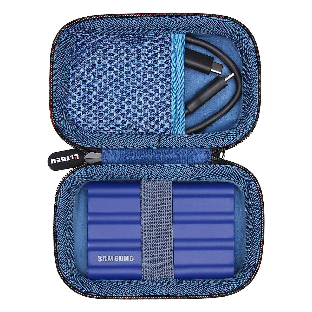 LTGEM Hard Case Compatible with Samsung T7 Shield T9 Portable SSD Solid State Drive,Blue