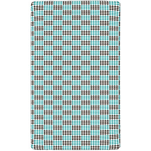 Plaid Themed Fitted Mini Crib Sheets,Portable Mini Crib Sheets Soft and Breathable Bed Sheets-Crib Mattress Sheet or Toddler Bed Sheet,24“ x38“,Dark Brown Seafoam White