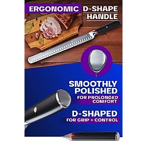 Dalstrong Slicing & Carving Knife - 12 inch Slicer - Phantom Series - Japanese High-Carbon AUS8 Steel - Pakkawood Handle - Kitchen Knife - Brisket Knife - Sheath Included