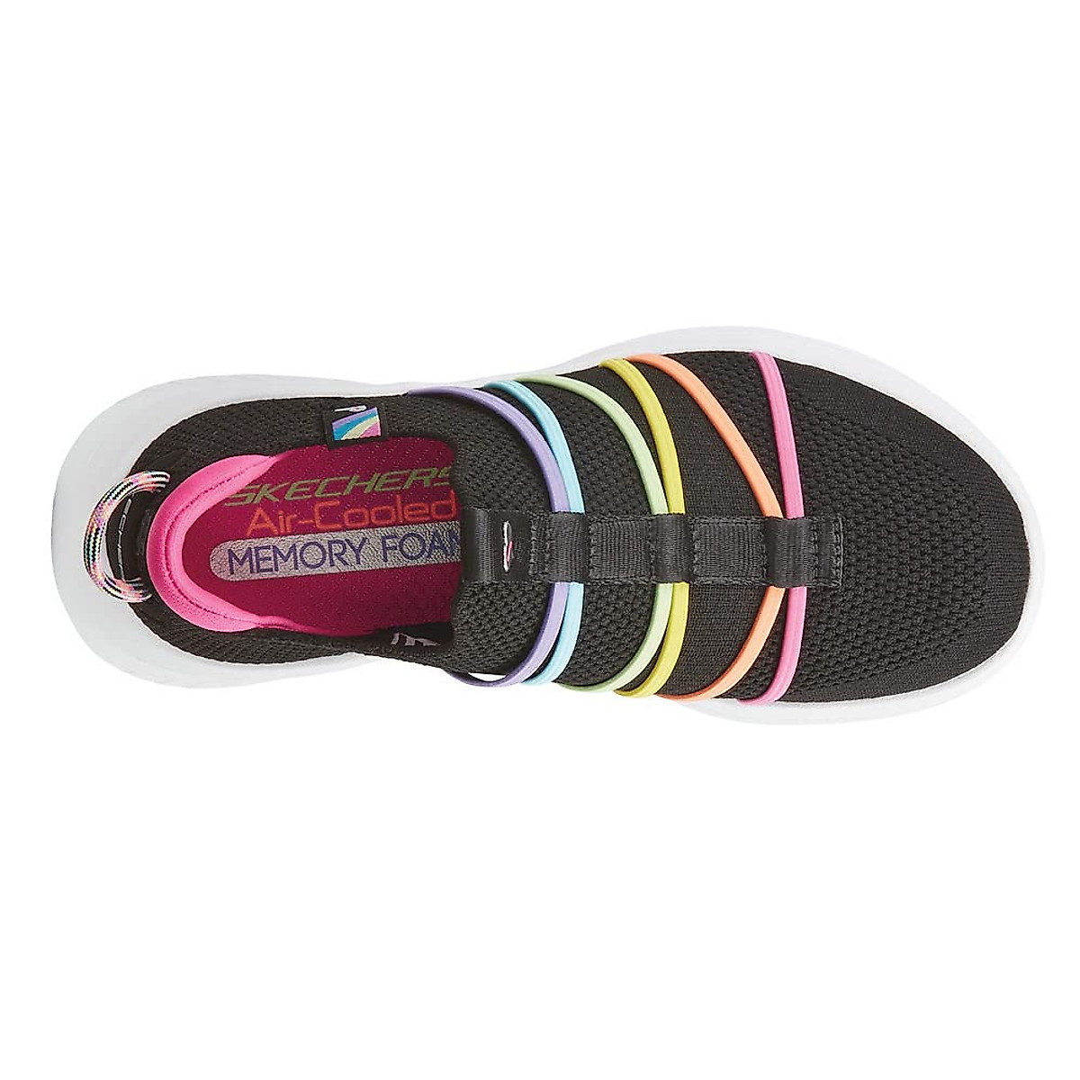 Skechers Ultra Flex 3.0 Sneaker, Black/Multi, 2 US Unisex Little Kid