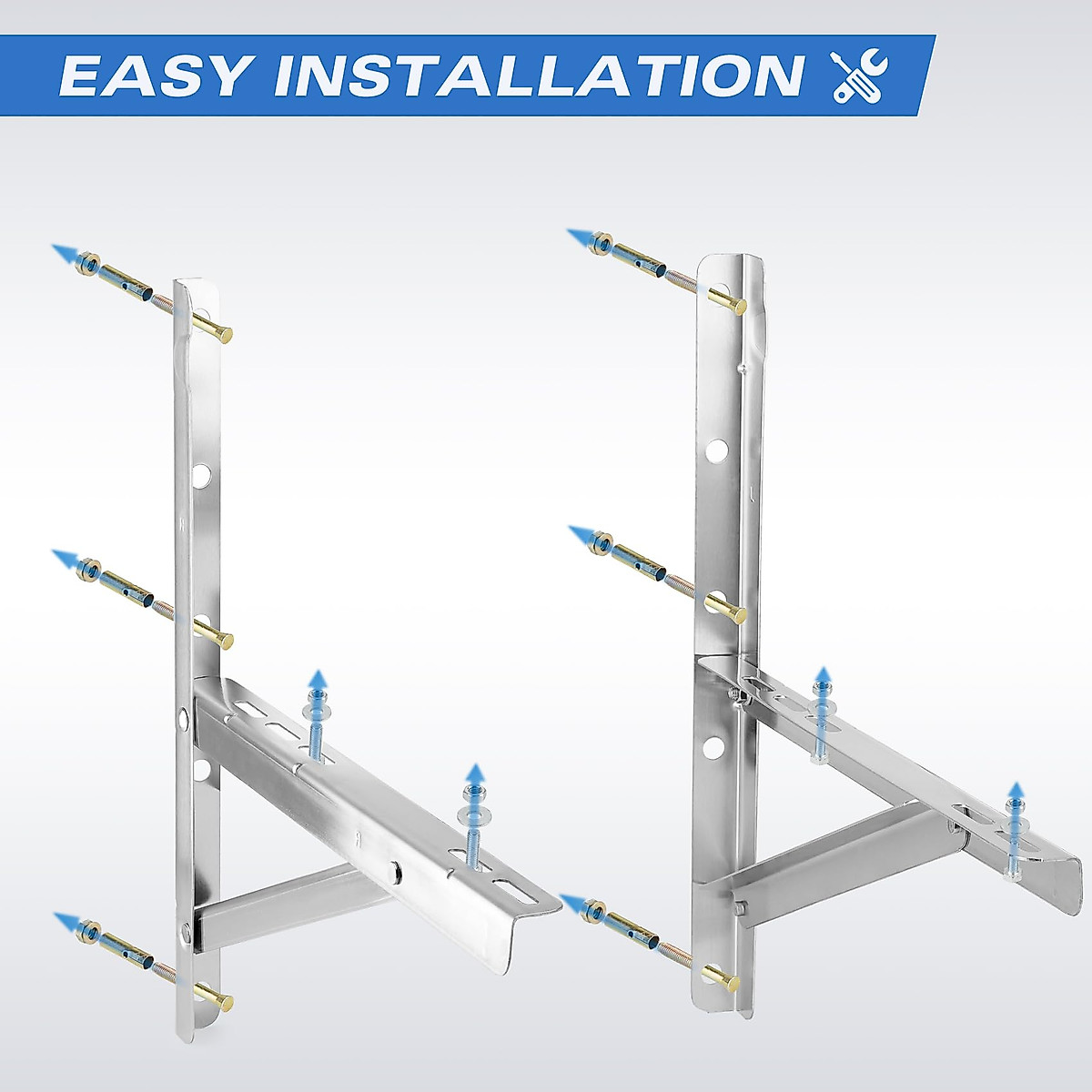 Mounting Bracket for 9000-30000BTU Condenser Ductless Mini Split Air Conditioner Heat Pump Systems, Support Condenser up to 450 lbs, Rust Free Stainless Steel