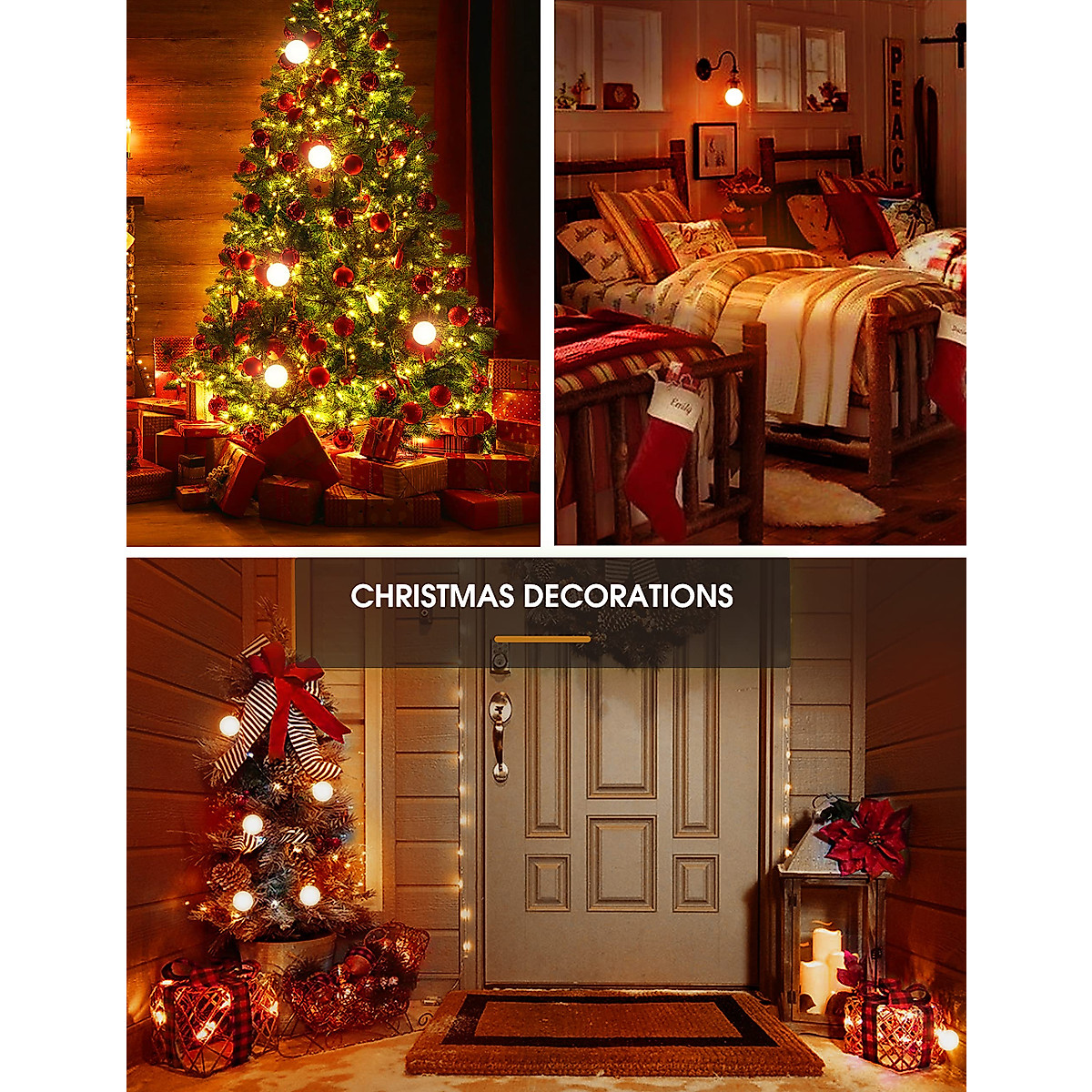 L LOHAS LED Halloween Orange LED Light Bulbs Outdoor, A19 9W(60W Equivalent) Orange Colored Light Bulb, E26 Base, Non-Dim, 4-Pack