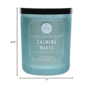 DW Home Decoware Richly Scented Candle Large Double wick 15oz --- Calming Waves