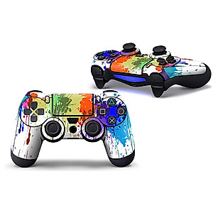 UUShop 4PCS Vinyl Skin Sticker Protector for Sony PlayStation PS4 Controller Joystick Four Styles Combination Kit