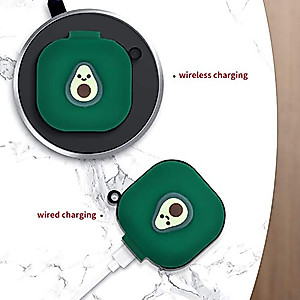 Newseego Compatible with Samsung Galaxy Buds 2 (2021)/Galaxy Buds Pro Case/Galaxy Buds Live 2020 Case, Cute 3D Funny Protective Cover Soft Silicone Cartoon Case with Keychain Fashion Design-Avocado