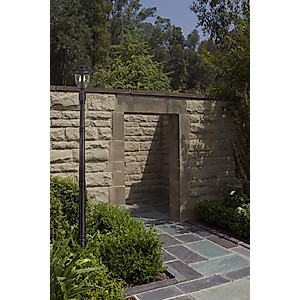 John Timberland Casa Sierra Traditional Outdoor Post Light Bronze Cast 19 1/2" Seedy Glass for Exterior House Porch Patio Outside Deck Garage Yard Front Door Garden Driveway Home Lawn Walkway