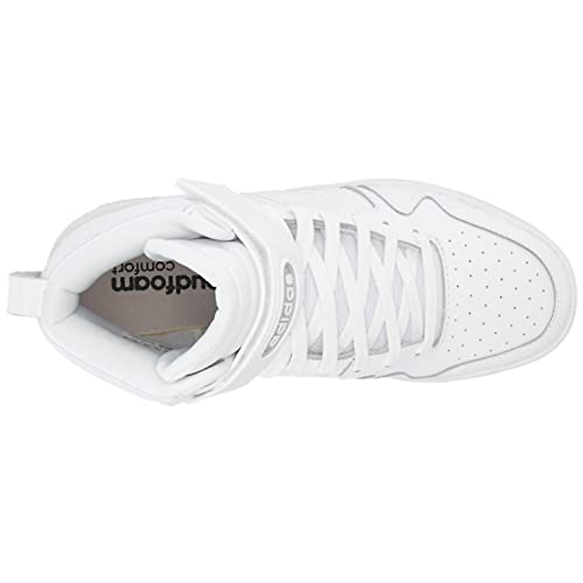 adidas Women's Postmove Mid Basketball Shoe, White/White/Grey One, 8