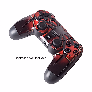 GameXcel Skins Compatible with PS4 Controller - Stickers Compatible with Playstation Dualshock 4 - Decals Cover Skin Accessories Compatible with PS4 Slim Controllers - Widow Spider