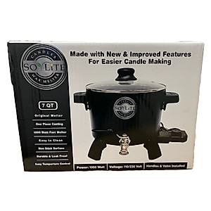 Wax Melter for Candle Making, Holds Approximately 7 Qts Or 14 Lbs of Melted Wax, Wax Melter Has Easy Pour Valve, by SOYLITE CANDLES