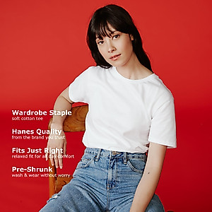 Hanes womens Perfect-t Short Sleeve T-shirt fashion t shirts, Black, XX-Large US