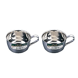 JapanBargain 3222, Stainless Steel Camping Mug Coffee Mug with Handle RV Mug Travel Mug Non Breakable Mug for Kid 8 oz, Made in Japan, Set of 2