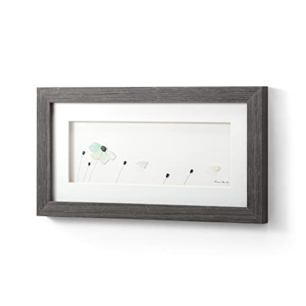 DEMDACO Sharon Nowlan Floral Petals In the Wind 15 x 8 Wood and Glass Wall Art Sign