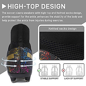 Soccer Cleats Mens Football Cleats Women Tacos de Futbol para Hombre Zapatos de Futbol para Hombres Futsal Shoes Outdoor Soccer Shoes for High Top Football Cleats Men Football Boots AG/FG