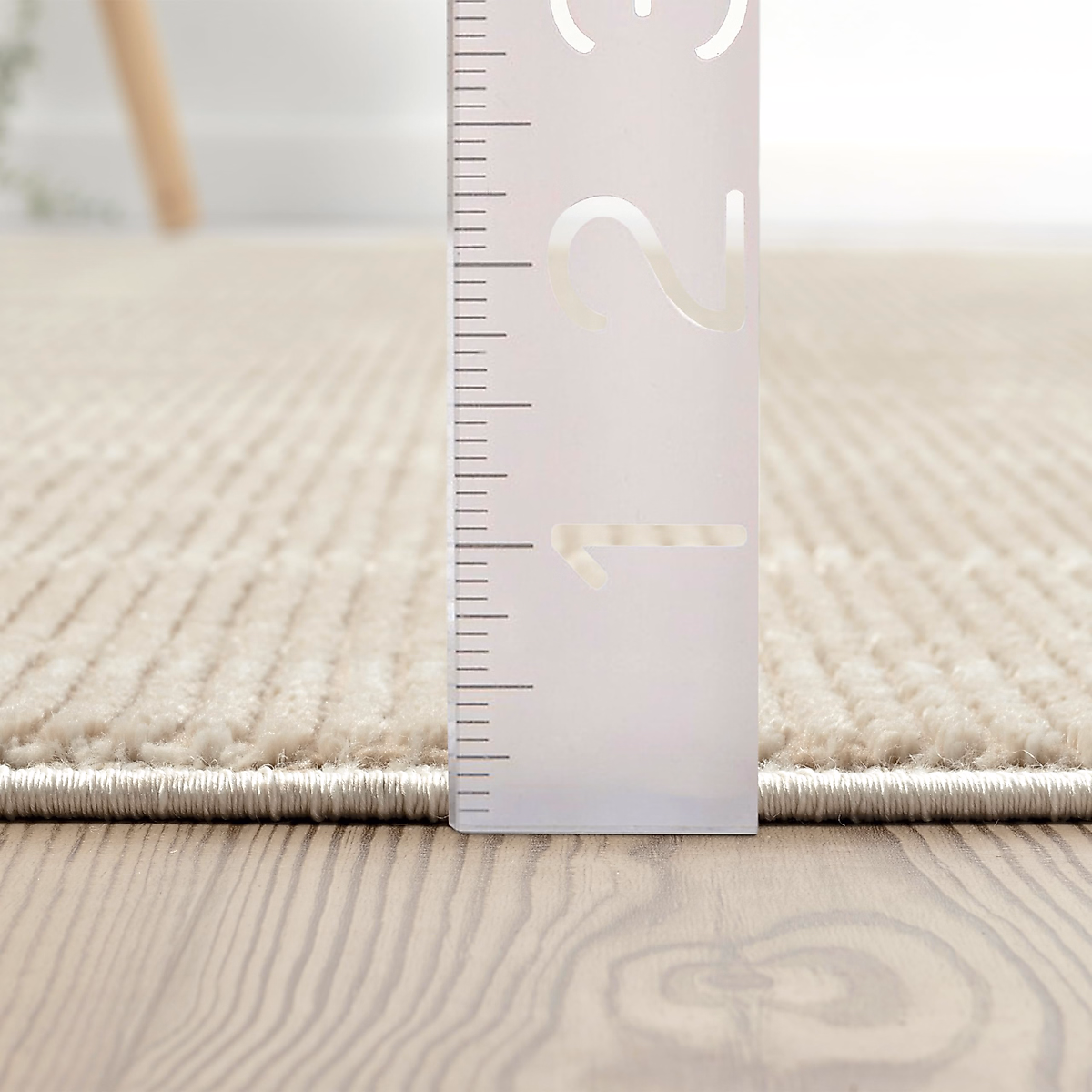 Abani Terra Cream 6' x 9' Area Rug for Living Room, Bedroom - Vertical Lines Pattern - Durable & Easy to Clean