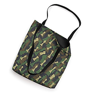 Chess Piece Camo Camouflage Pattern Woodland Green Tote Bag