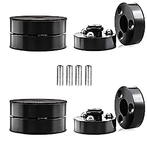 Audiocrast 4PCs HiFi Speaker Isolation Feet Shock Absorber Pads IF4023B Black Stand Feet 40×23mm Aluminum Vibration Dampener with Balls for Audio Speaker Subwoofer CD DVD Amplifier Turntable DAC