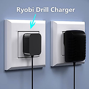 VHBW Charger Replacement for Ryobi Drill Compatible with Ryobi HP108L 8V lithium ion Drill Charger CH124 SA721 ZRHP108L Srewdriver Power Cord ( UL Listed)