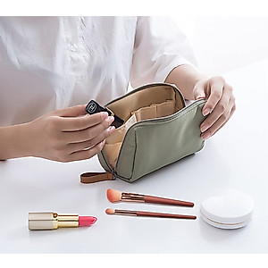 Vviitop Small Makeup Bag for Purse, Makeup Pouch Small Cosmetic Bag Mini Portable Handbag for Women and Girls (Emerald Green)