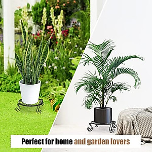 Metal Plant Stand Indoor,Outdoor Plant Stands Plant Holders,short Plant Stand corner,Small Plant Stand for Indoor Plants,Heavy Duty Flower Pot Stand Holder,Plant Rack Plant Display Shelf,Black (3 Pack)