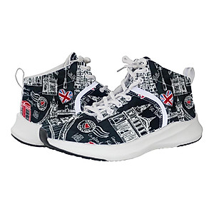 England London Symbols Black Mens Shoes Athletic Running Shoes Lightweight Sneakers Walking Gym Shoes