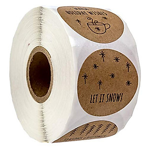 Warm Winter Wishes Holiday Stickers Stickers/500 Christmas Tags/Multiple Designs