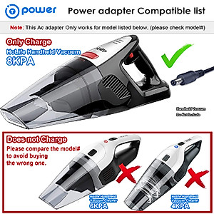 T POWER 28V Charger for Holife 8KP, 8KPA KB-1605 Handheld Vacuum Cordless Cleaner Power Supply for 21.9V Lithium 100W Vacuum Ac Dc Adapter Power Supply Cord