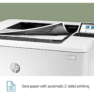 HP Laserjet Enterprise M406dn Wired Monochrome Laser Printer, Black and White - Print Only - 2.7" LCD, 42 ppm, 1200 x 1200 dpi, Automatic Duplex Printing, USB, Ethernet, Cbmou Printer Cable