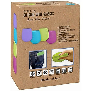 shark skinzz silicone wine glasses