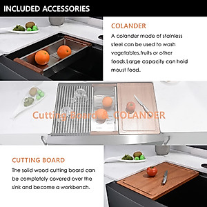 36 Inch Farmhouse Kitchen Sink Matte Black-HACHENL 36x22 Apron Front Farmhouse Workstation Kitchen Sink 16 Gauge Black Stainless Steel 10 Inch Deep Kitchen Sink Single Bowl Farmhouse Sink