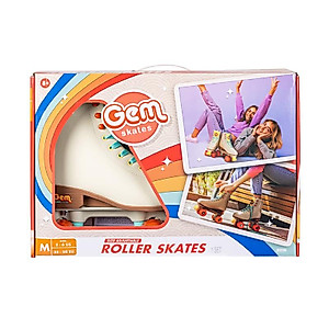 GEM QUAD ROLLER SKATES - CREAM, Size 7-10