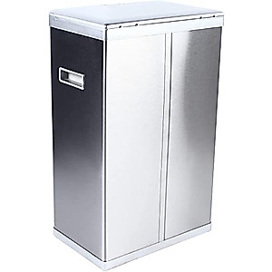 DNYSYSJ Stainless Steel Rice Dispenser, Automatic Rice Container Storage Box Countertop Rice Organization Food Dispenser for Home Kitchen (15KG Capacity, Silver)