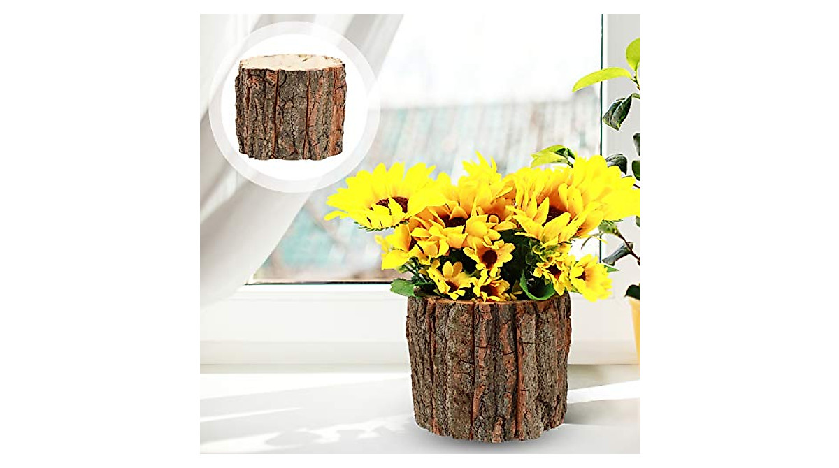Rustic Wooden Flower Planter - Perfect for Indoor Plants & Decor
