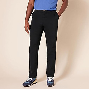 Amazon Essentials Men's Slim-Fit Casual Stretch Chino Pant, Black, 32W x 32L