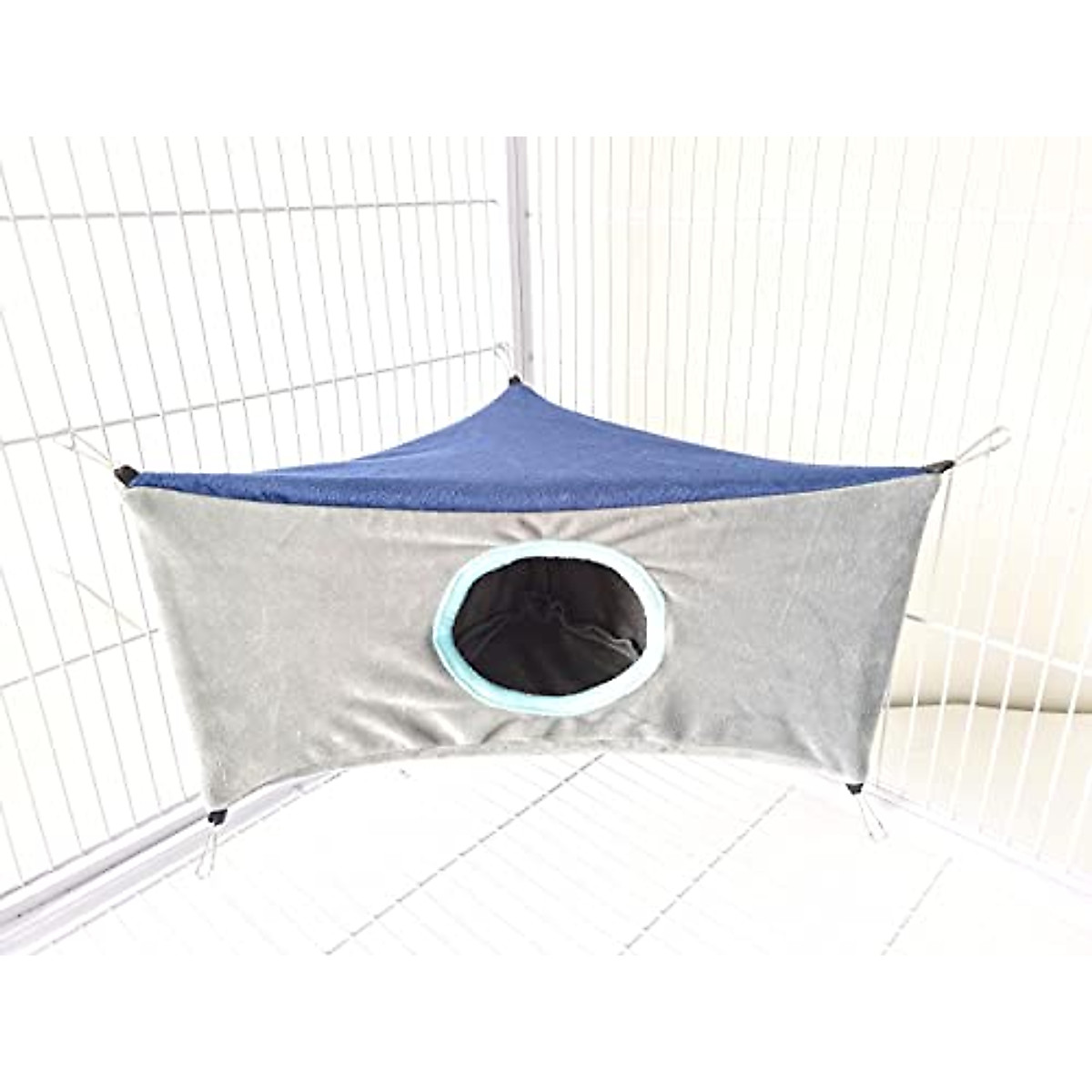 VEDEM Guinea Pig Hideout Cage Corner Cave Warm Hideouts for Small Animals, Guinea Pigs, Chinchilla, Rats, Ferrets (Navy)
