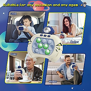 Quick Push Bubble Competitive Game Console Series, Pocket Handheld Games, Quick Push Game Toys, Children's Breakout Speed Push Game Machine Decompression Toy for Kids Ages 3-12 Years Old (Robot)