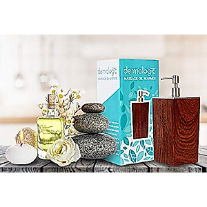 DERMALOGIC Massage Oil Warmer for Pro Spa Massage, Home Lotion Warmer with Aluminum Bottle Pump Set, Plug-in Oil Heater Beauty Salon Treatment Equipment