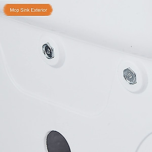 Floor Mop Sink with Drain Button, Free Standing Wash Station Commercial Mop Service Basin for Kitchen/Restaurant/Business