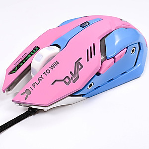 TOMLFF OW Mouse Breathing LED Backlit Gaming Mouse Genji Reaper Wired USB Computer Mouse for PC& Mac E-Sports Gamers