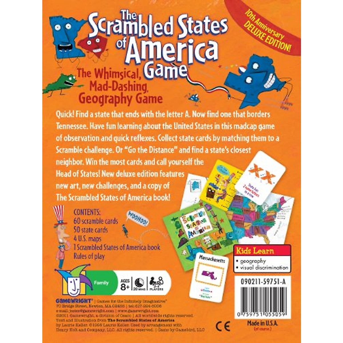Gamewright The Scrambled States of America Game