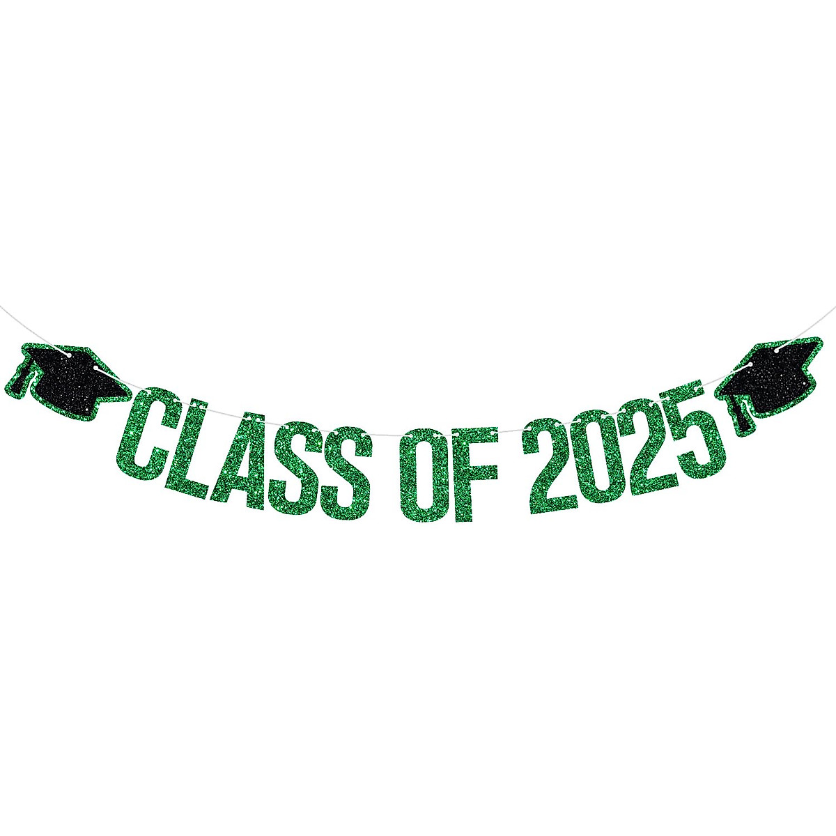 Class of 2023 Banner - 2023 Graduation Decorations, Congrats Grad Decorations, High School College Graduation Party Decoration Supplies Green Glitter
