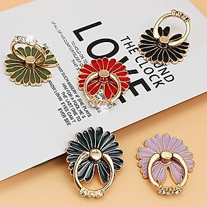 ARFUKA Phone Holder Ring Grips Daisy Finger Ring Stand 360 Cell Phone Ring Hollder for Cell Phone Tablet Case Accessories 6 Pack