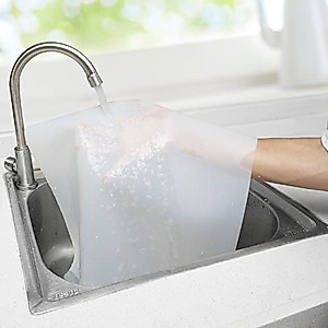 2 Pack Silicone Mats for Kitchen Counter, Treerit Non-slip Waterproof Large Countertop Protector Mat, Heat Resistant Mat, Silicone Craft Mat, Silicone Placemat, 23.6 x 15.7 Inches x 1mm, Translucent