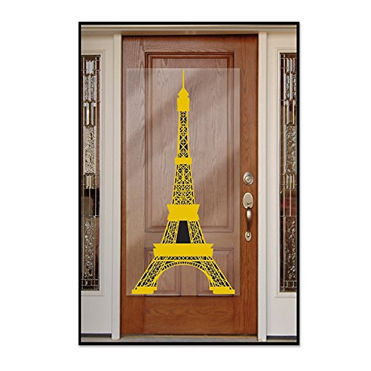 Beistle 54727 Eiffel Tower Door Cover, 30" x 5', Gold/Black