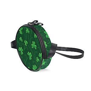 Purse Round Crossbody Bag for Women St Patrick's Day Shamrock Circle Purse Clutch